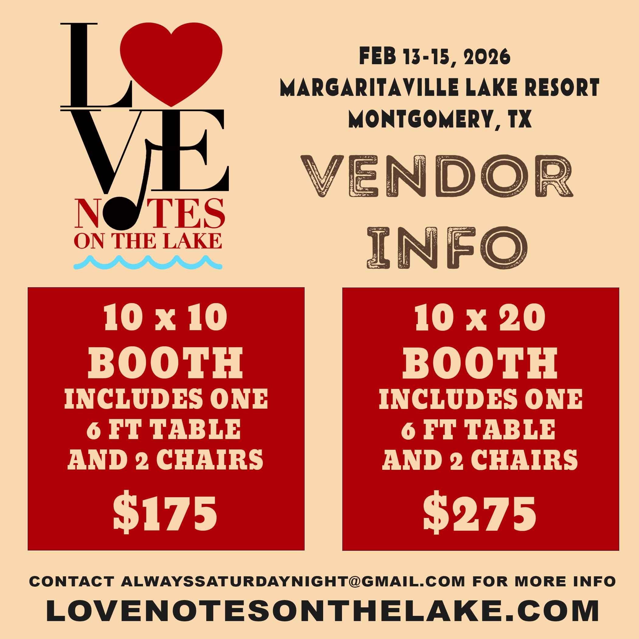 Love Notes on the Lake - VENDOR BOOTH – Thom Shepherd